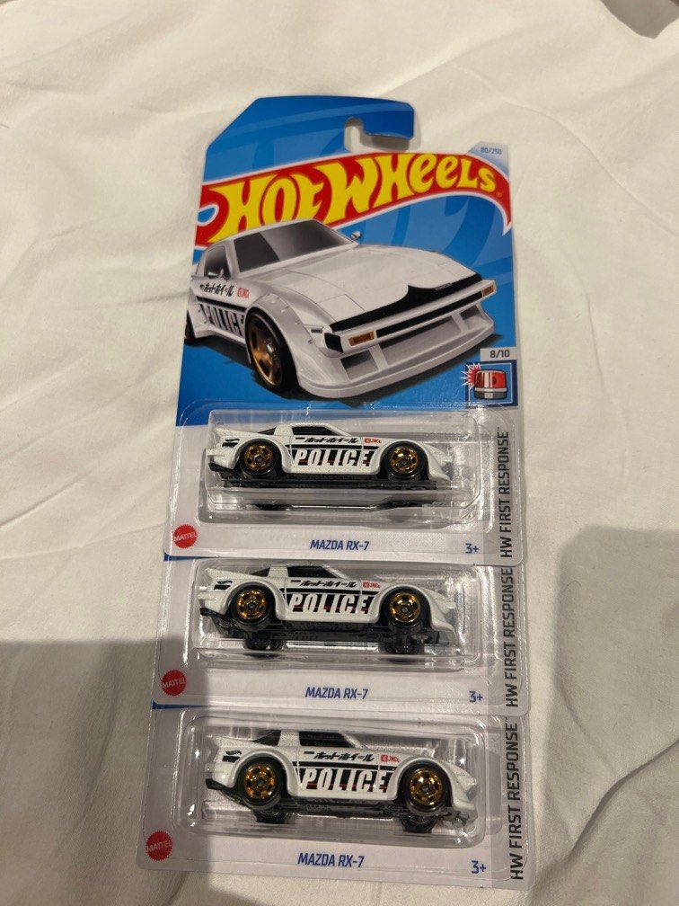 Hotwheels Japan Card Mazda rx7 White police, Hobbies & Toys, Toys ...