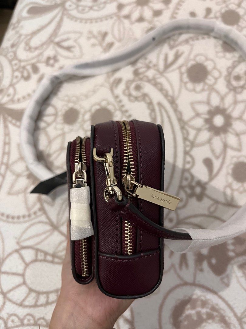 KATE SPADE MAROON MINI MAG TAS MERAH LUXURY ORIGINAL SLING BAG ...