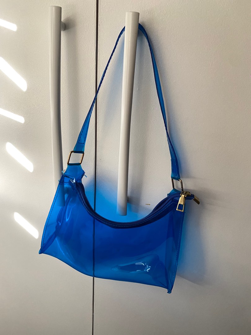 neon blue shoulder bag plastic, Women's Fashion, Bags & Wallets ...