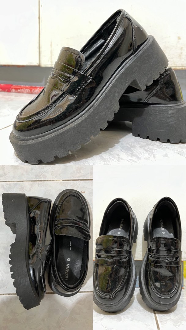 Preloved Platform Loafers from Human, Women's Fashion, Footwear ...