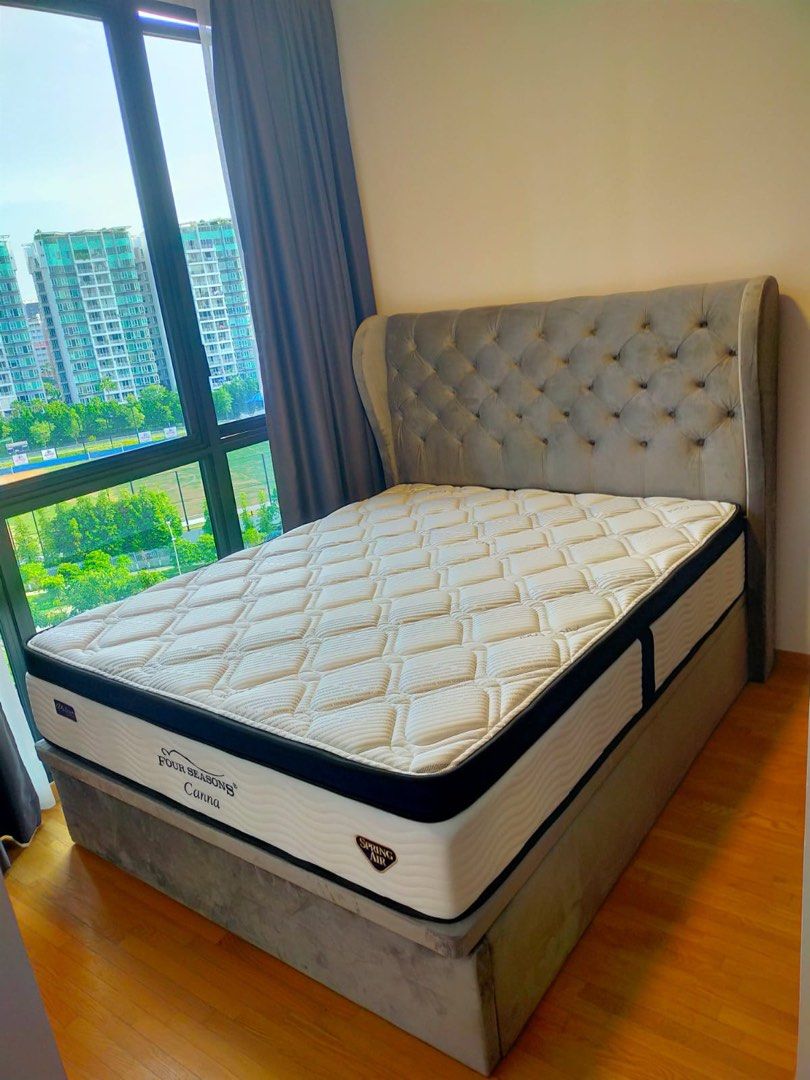 Queen Victoria storage bed frame/Set package/12.5 Orthopedic pocket ...