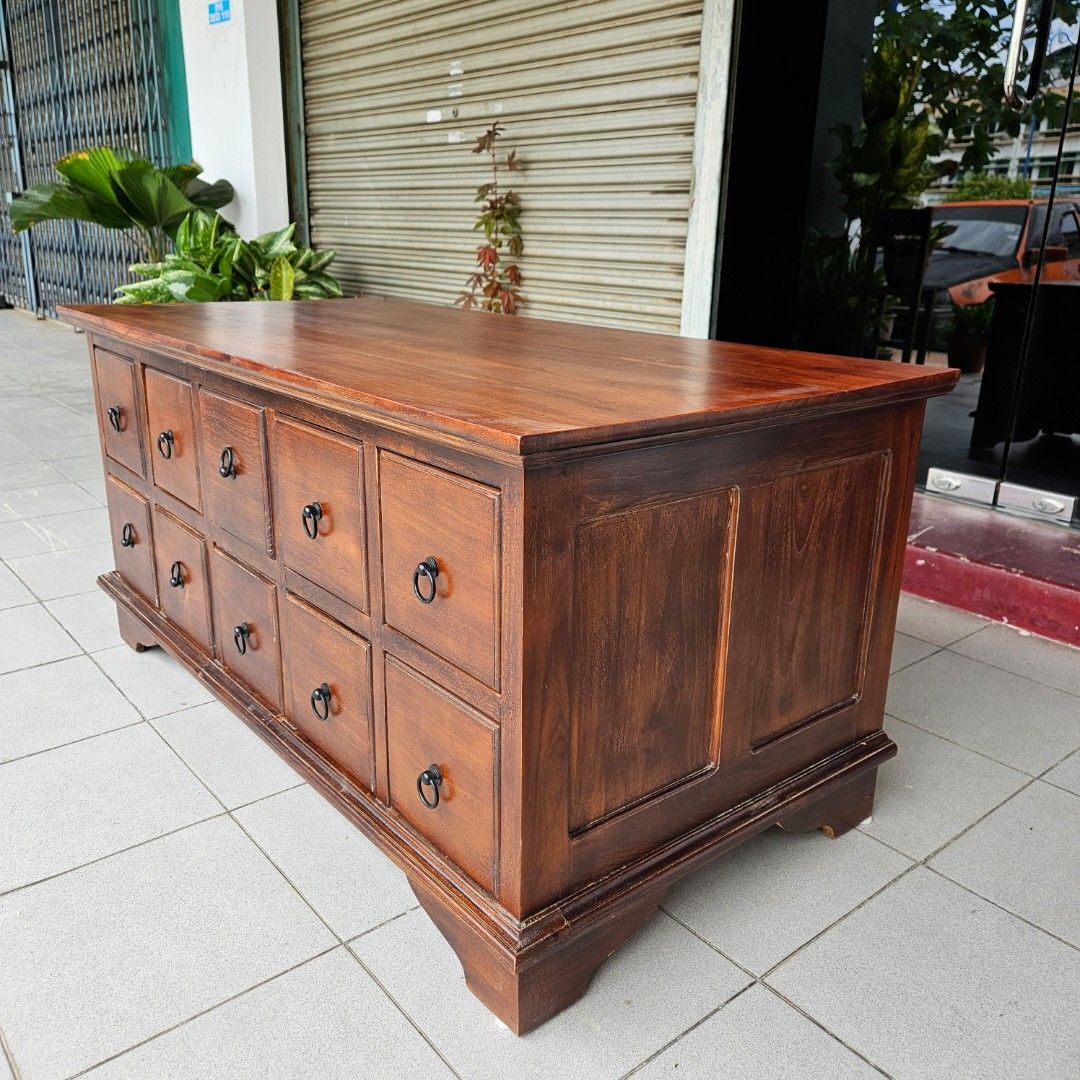 Restored Solid Teak Drawer Cabinet, Furniture & Home Living, Furniture ...