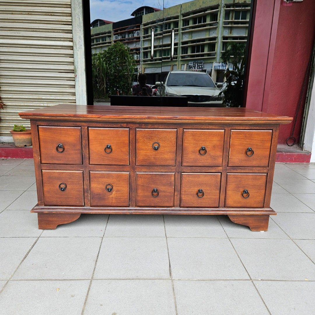 Restored Solid Teak Drawer Cabinet, Furniture & Home Living, Furniture ...