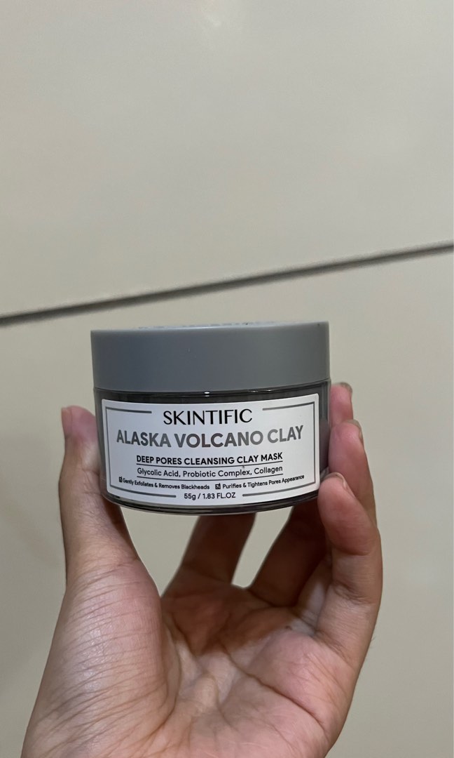 Skintific alaska volcano clay mask, Kesehatan & Kecantikan, Kulit ...