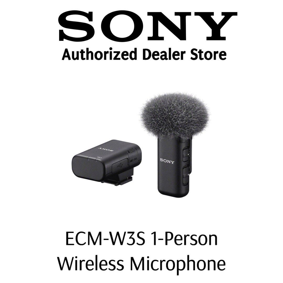 Sony ECM-W3S 1 Person Wireless Microphone System with Multi Interface Shoe, Audio, Microphones ...