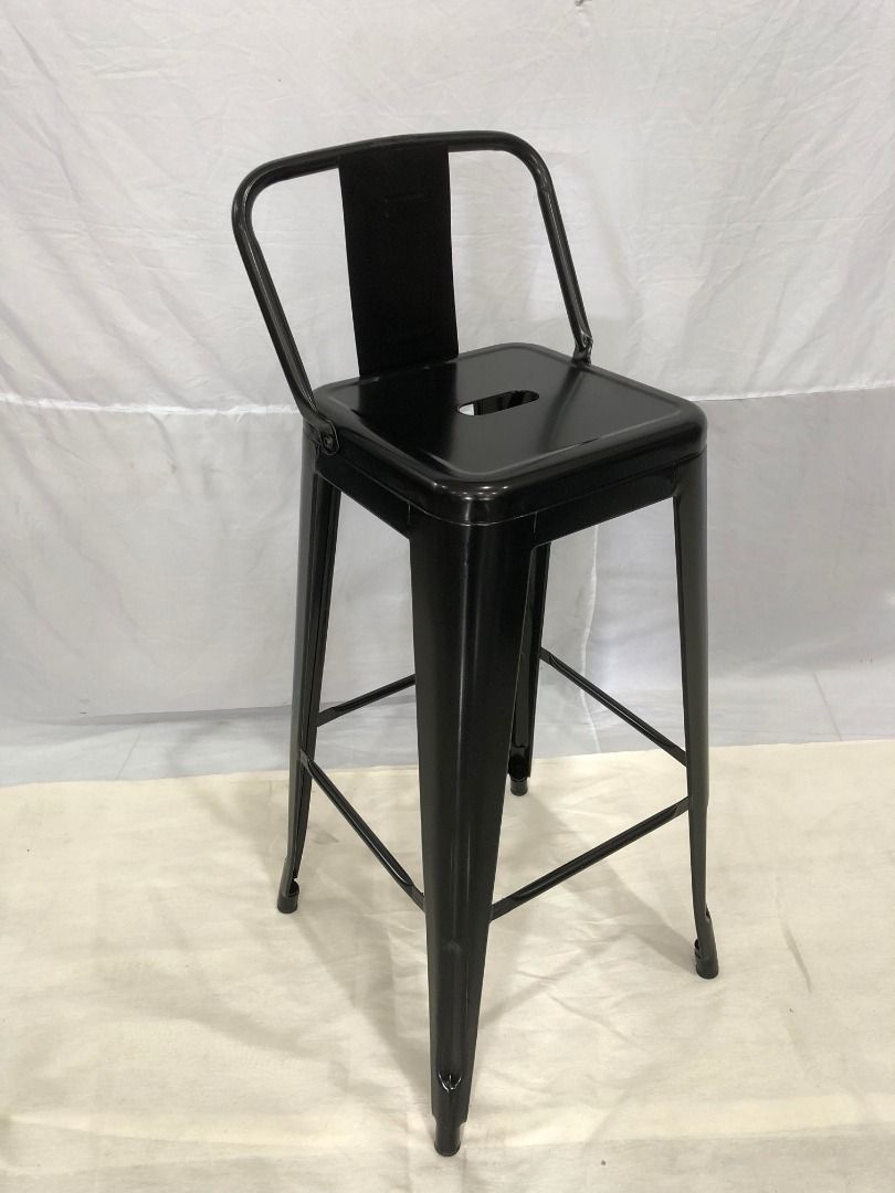 Sumo TLXBR75 All Steel Tolix Bar Stool with Backrest, Powder Coated ...