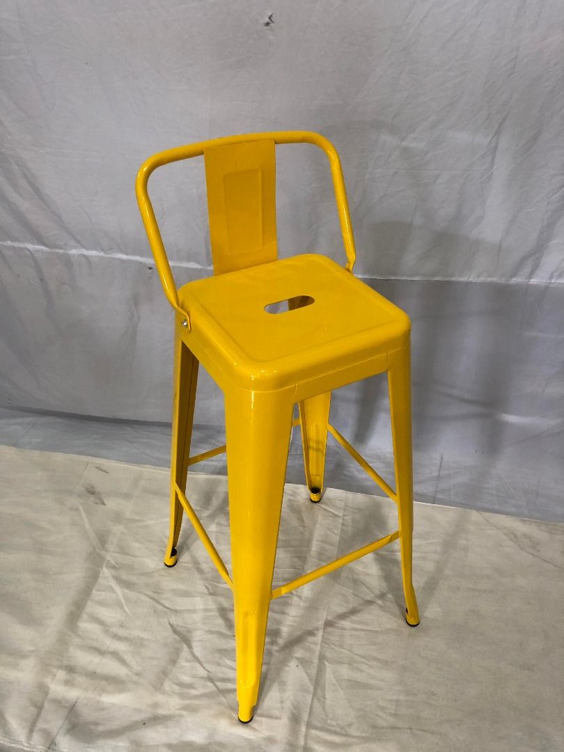 Sumo TLXBR75 All Steel Tolix Bar Stool with Backrest, Powder Coated ...