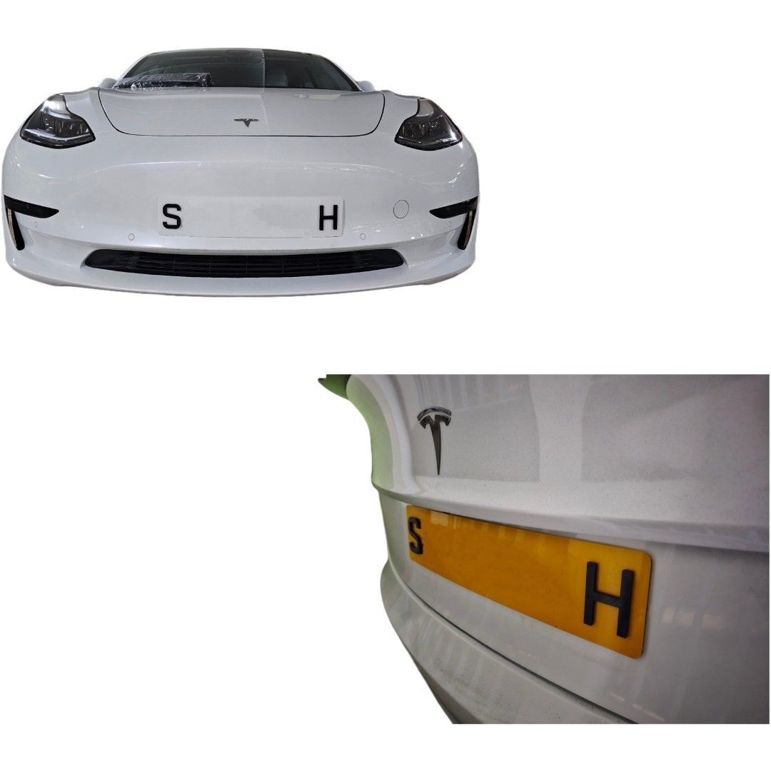 Tesla Model 3 Frameless Car Plates, Car Accessories, Car Plates on ...