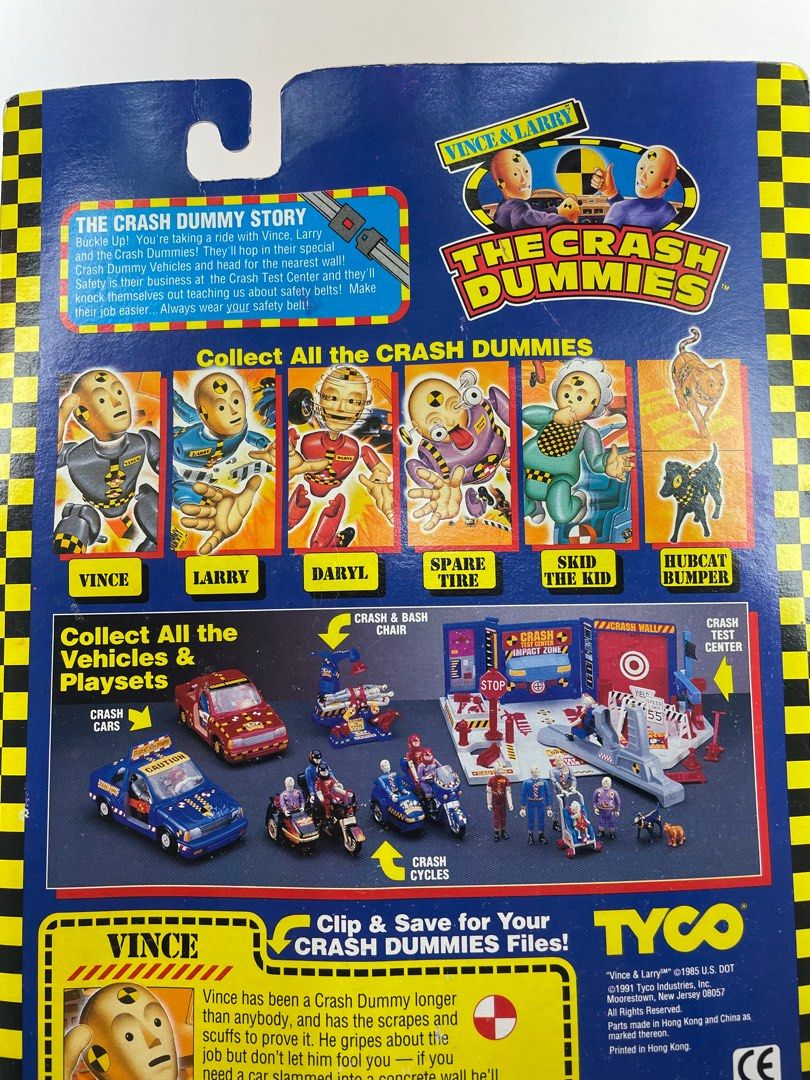 The Crash Test Dummies vintage 1991 TYCO Vince & Larry The Crash ...
