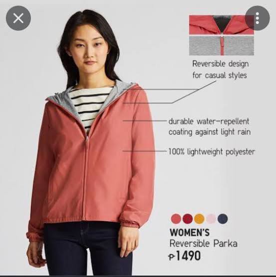 Uniqlo Reversible Parka, Women's Fashion, Coats, Jackets and Outerwear ...