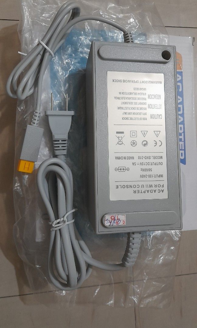 WII U AC POWER SUPPLY, Video Gaming, Gaming Accessories, Cables ...