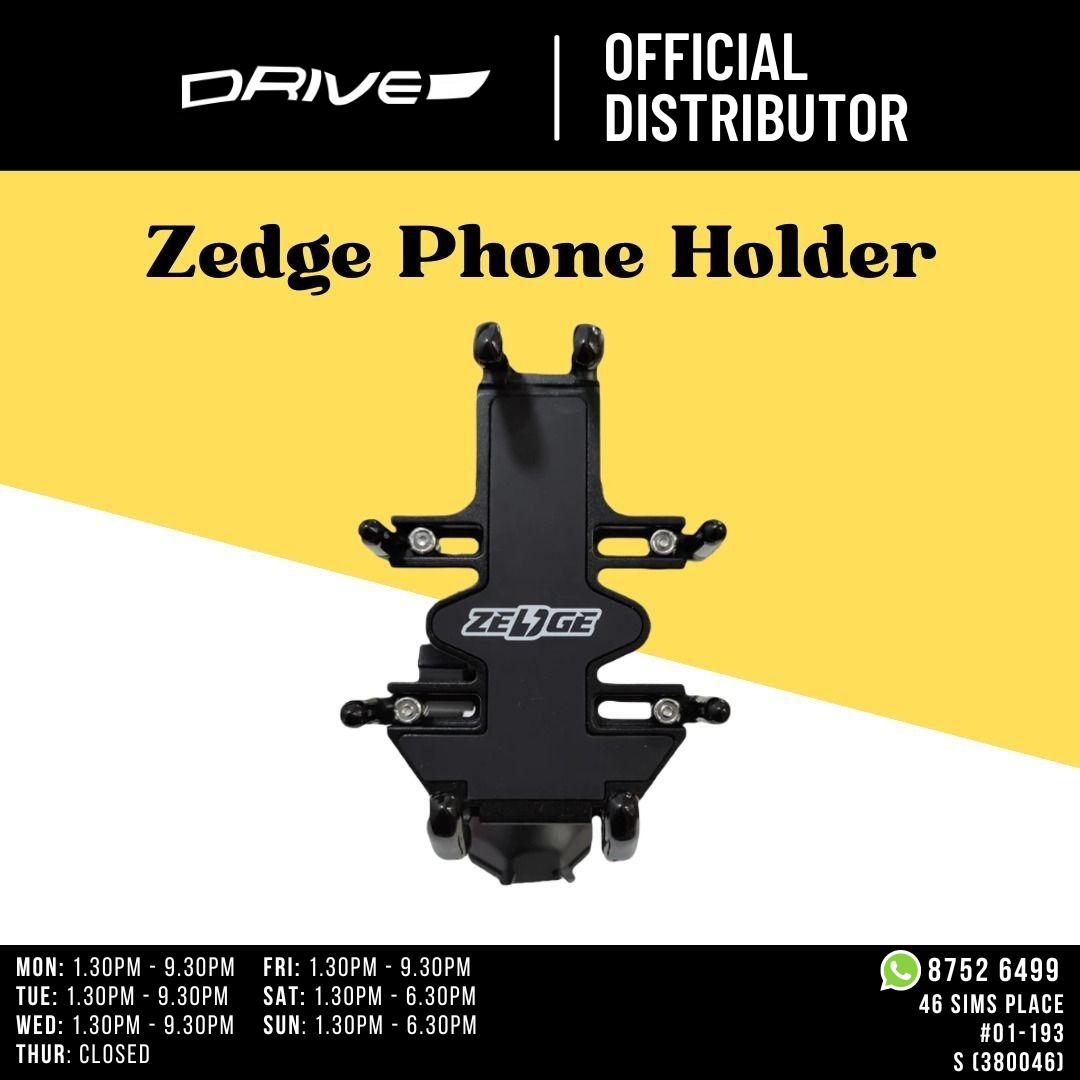 Zedge Phone Holder Mirror & Handlebar Mount Ebike Motorcycle Bicycle ...