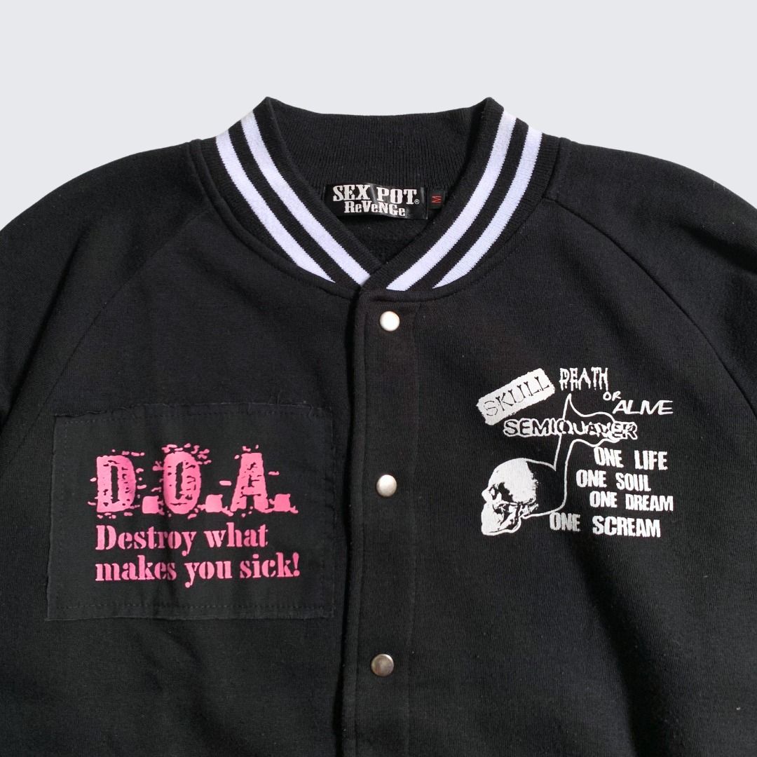 2000s Sex Pot Revenge Japan Embriodered Varsity Jacket Unisex M
