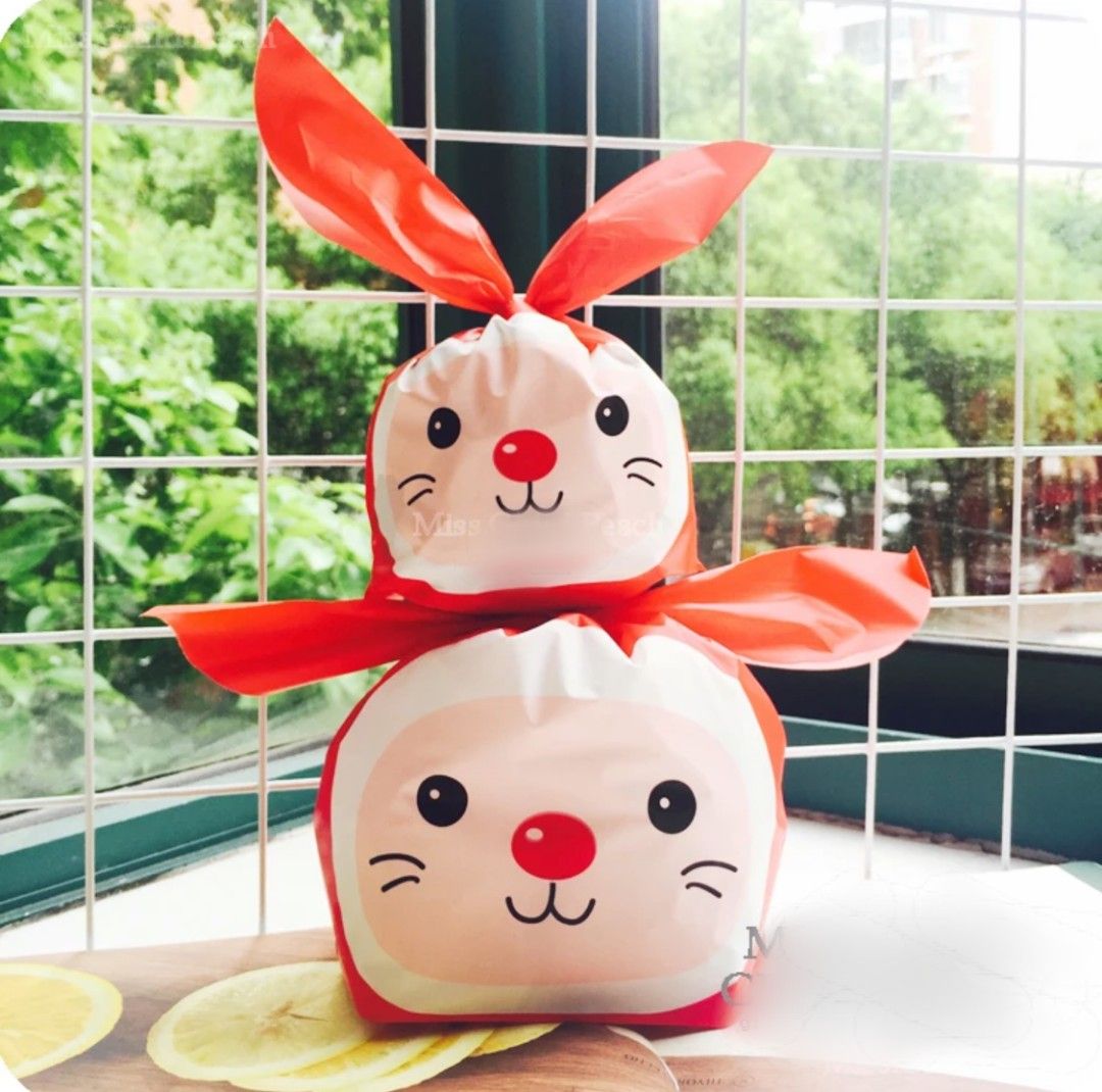 20pc Red Bunny Rabbit Goodie Bag Packaging Birthday Party Loot Door ...