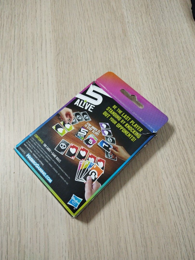 5 alive Card Game, Hobbies & Toys, Toys & Games on Carousell