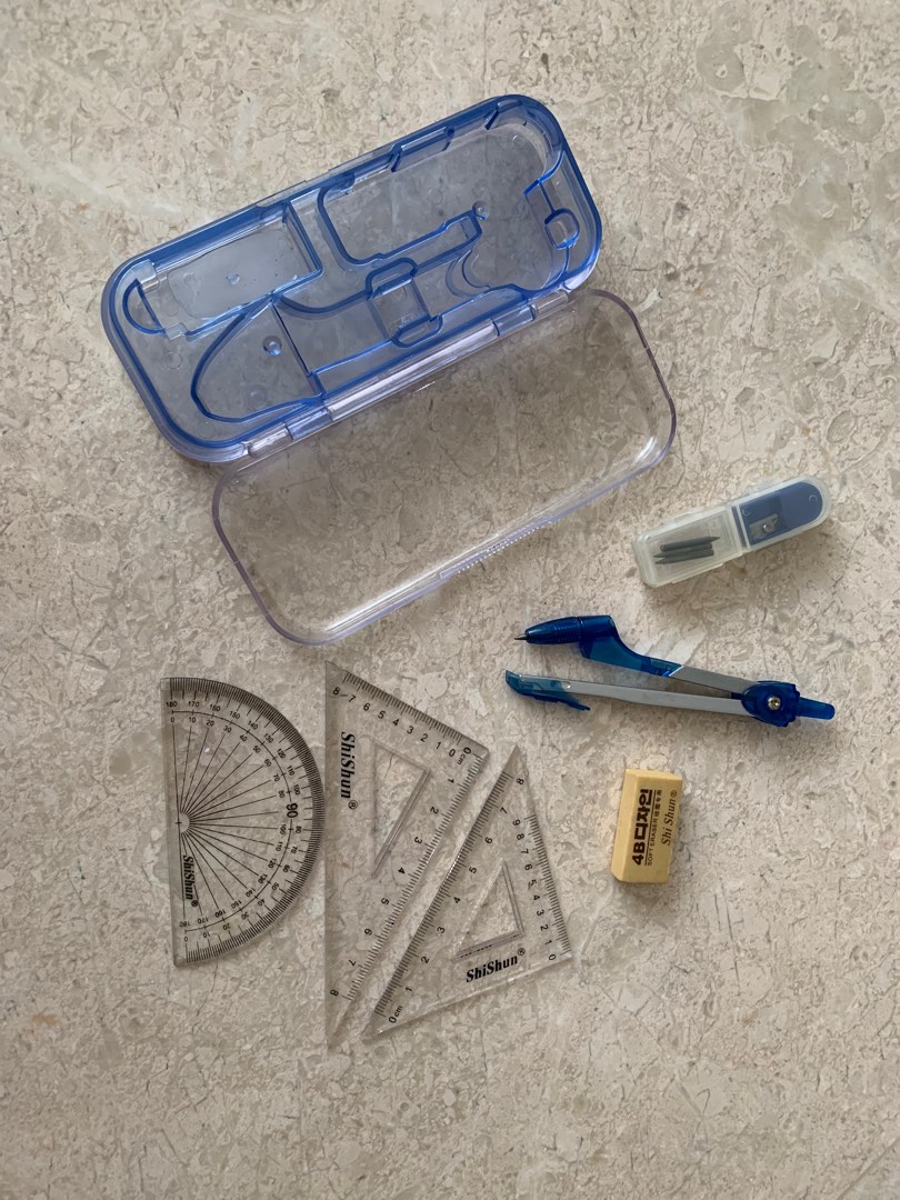 6 piece math set, Hobbies & Toys, Stationery & Craft, Stationery ...