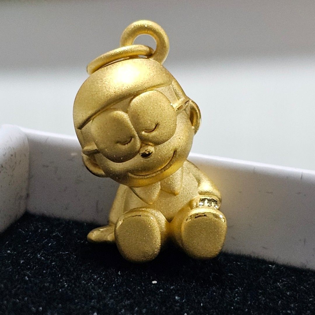 999 Gold Pendant Noby Nobita Nobi, Hobbies & Toys, Memorabilia ...