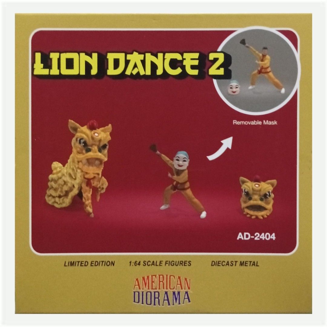 AD-2404 AMERICAN DIORAMA LIMITED EDITION 1/64 DIECAST METAL LION DANCE ...