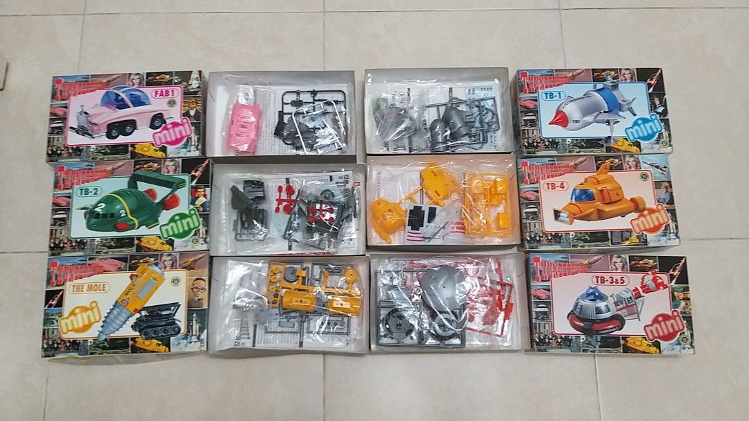 放售aoshima mini青島文化thunderbirds雷烏拯救隊Q版模型1~6號共6盒(全新未開), 興趣及遊戲, 玩具 & 遊戲類 ...