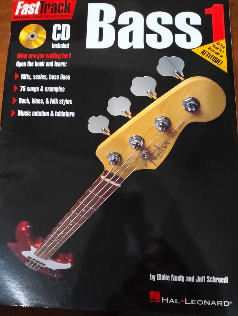 Bass Guitar book with CD, Hobbies & Toys, Music & Media, Music ...