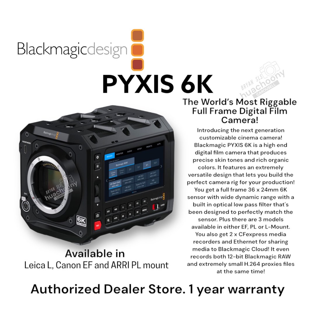Blackmagic Design PYXIS 6K Cinema Box Camera, Photography, Cameras on ...