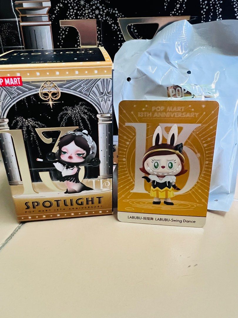 BNIF LABUBU-Swing Dance SPOTLIGHT 13th Anniversary POPMART, Hobbies ...