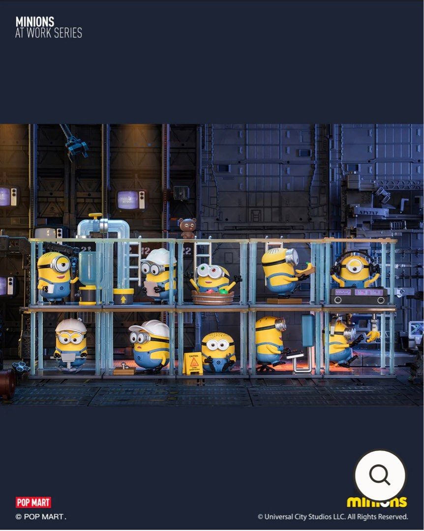 BNIF Popmart Minions at work |Crane Catch Dave|Clumsy Jerry|Pipeline Dave, Hobbies & Toys, Toys ...