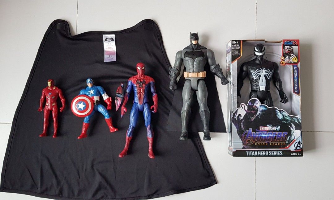 Brand new venom, spideman and batman cape, Hobbies & Toys, Toys & Games ...