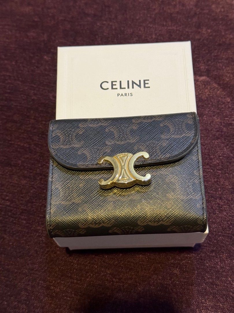Celine Triomphe Wallet, Women's Fashion, Bags & Wallets, Wallets & Card ...