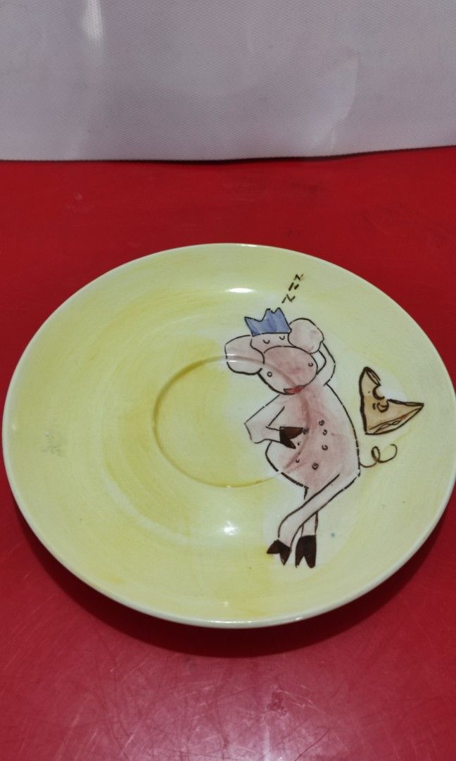 Ceramic plate, cup with Pig design, Furniture & Home Living ...