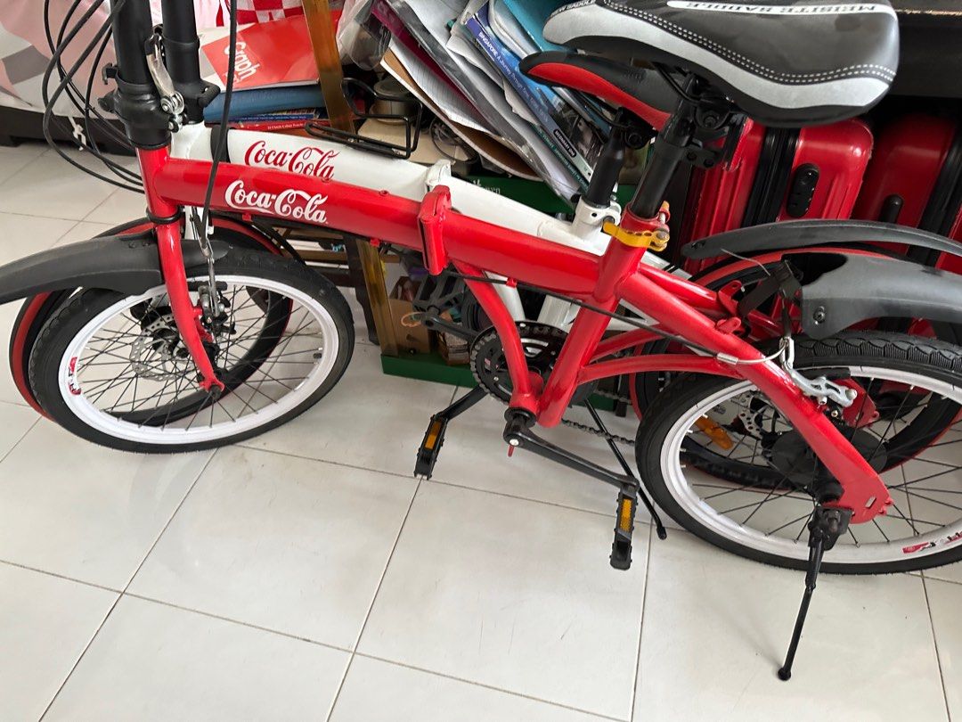 coca cola foldable bicycle limited edition shimano gear bike mountain, Sports Equipment ...