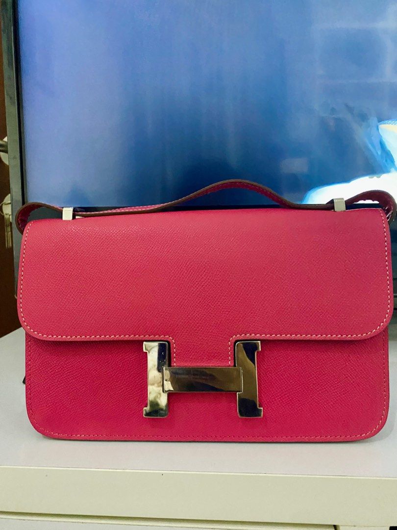 Hermes Constance Elan Rose, Fesyen Wanita, Tas & Dompet di Carousell