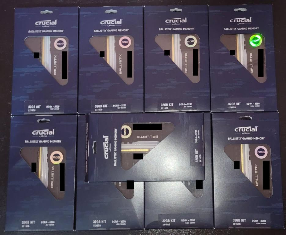 Crucial Ballistix 32GB (16GB x 2 kit) (3200mhz) RGB Black (Brand New ...