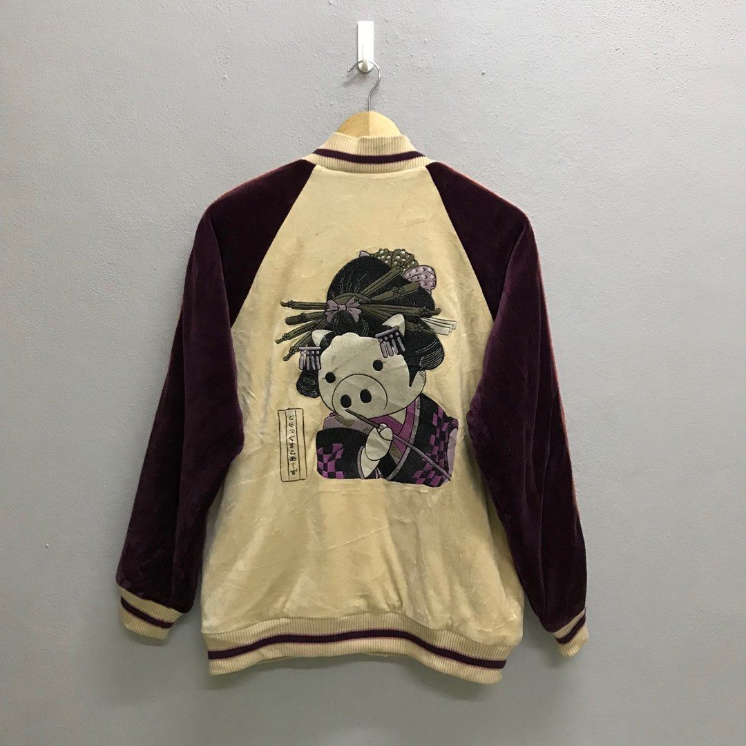 DRUG’s STORE VELVET BOMBER JACKET, Men's Fashion, Coats, Jackets and ...