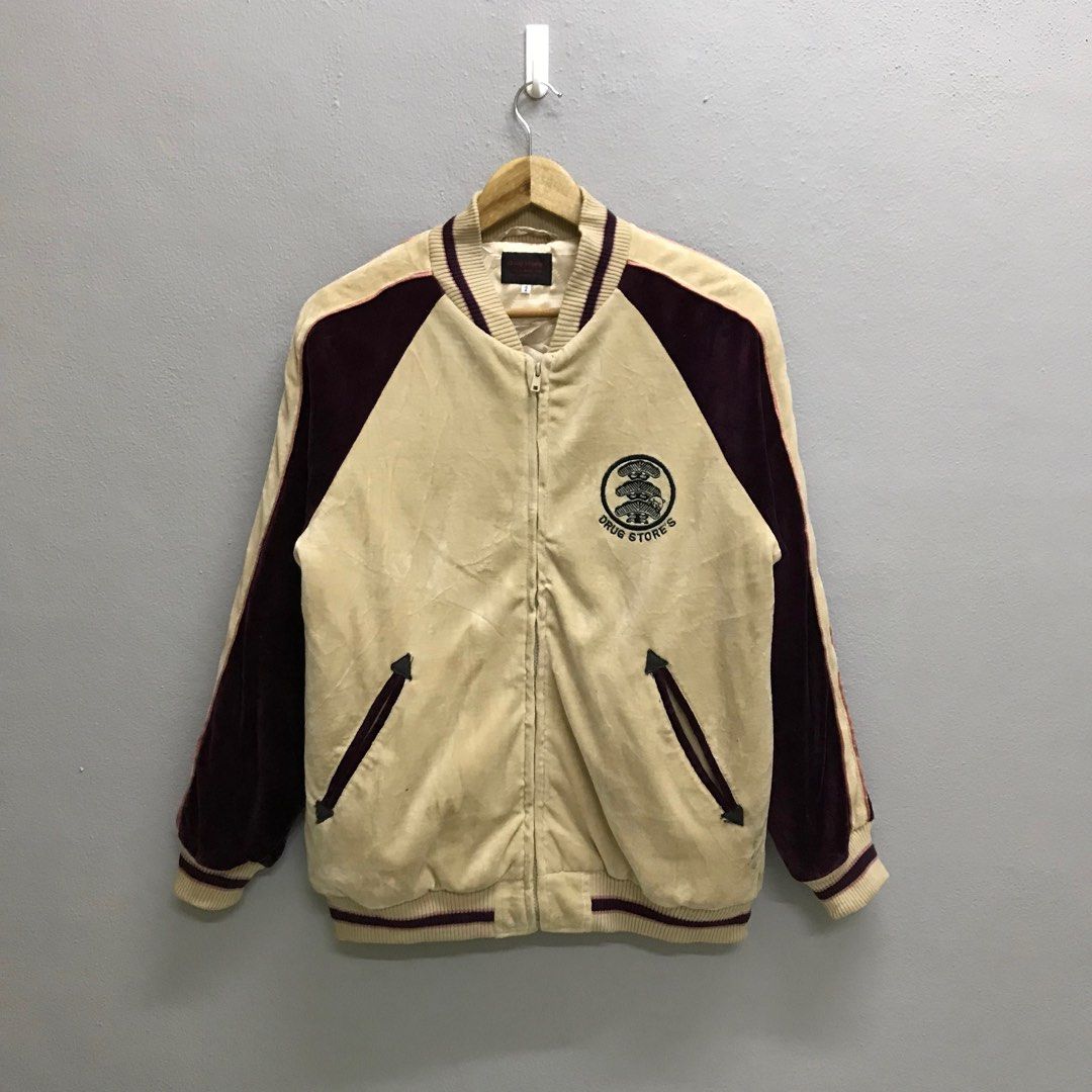 DRUG’s STORE VELVET BOMBER JACKET, Men's Fashion, Coats, Jackets and ...