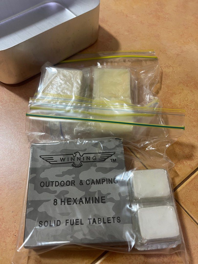 Camping stuff, solid fuel tablets, collapsible camp stove, Sports ...