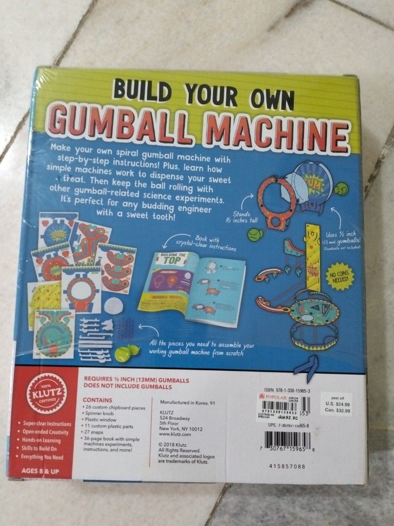 Gumball Machine Book & Maker Kit, Hobbies & Toys, Books & Magazines ...