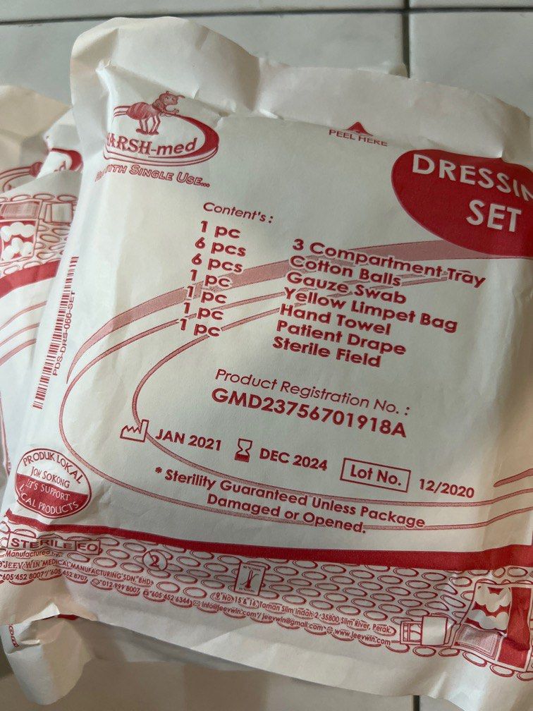 HARSH MED DRESSING SET 6'S, Health & Nutrition, Medical Supplies ...