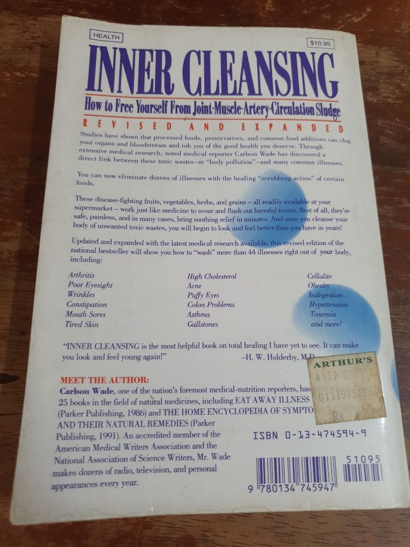 Inner Cleansing: How to Free Yourself from Joint Muscle Artery ...