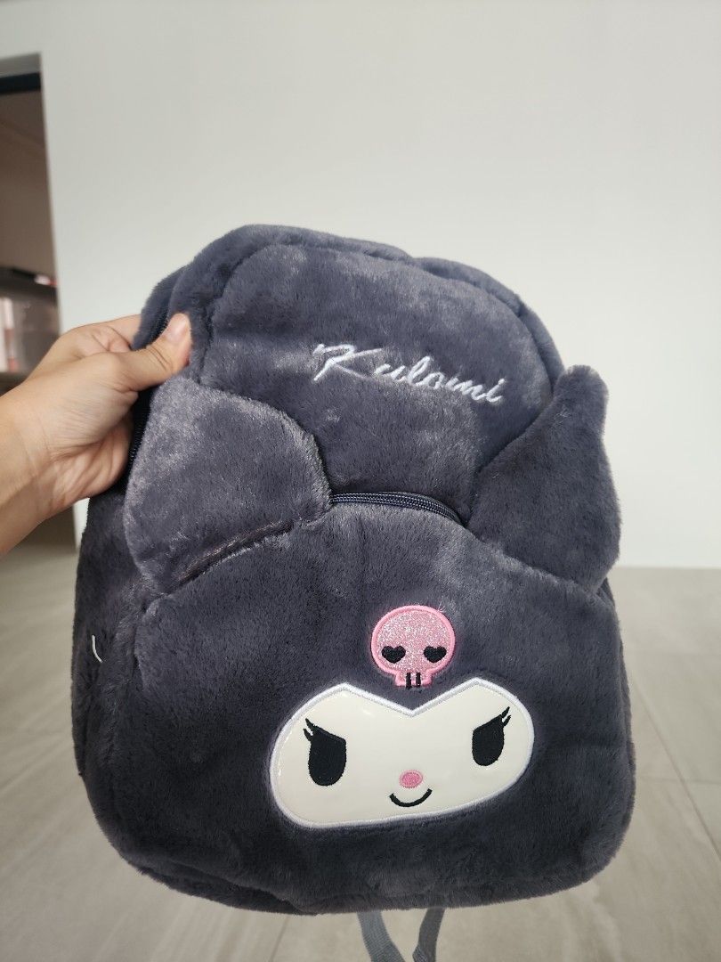 Kuromi furry back pack, Women's Fashion, Bags & Wallets, Backpacks on ...