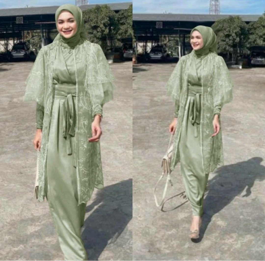 Lucianna Dress Robe Set Baju Kurung Indonesia Raya 2024, Women's ...