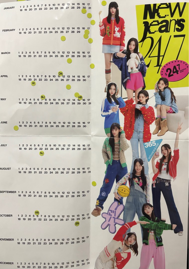 NEWJEANS SSG 2024 POSTER CALENDER, Hobbies & Toys, Memorabilia ...