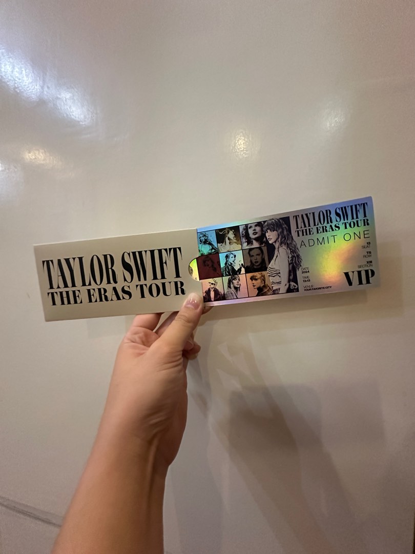Official Taylor Swift Commemorative Holographic VIP Ticket (2024 ...