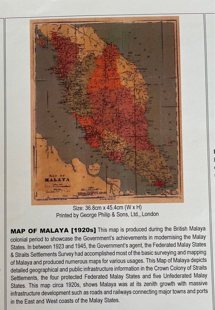 OLD MAP: Map of Malaya 1920s, Hobbies & Toys, Collectibles ...