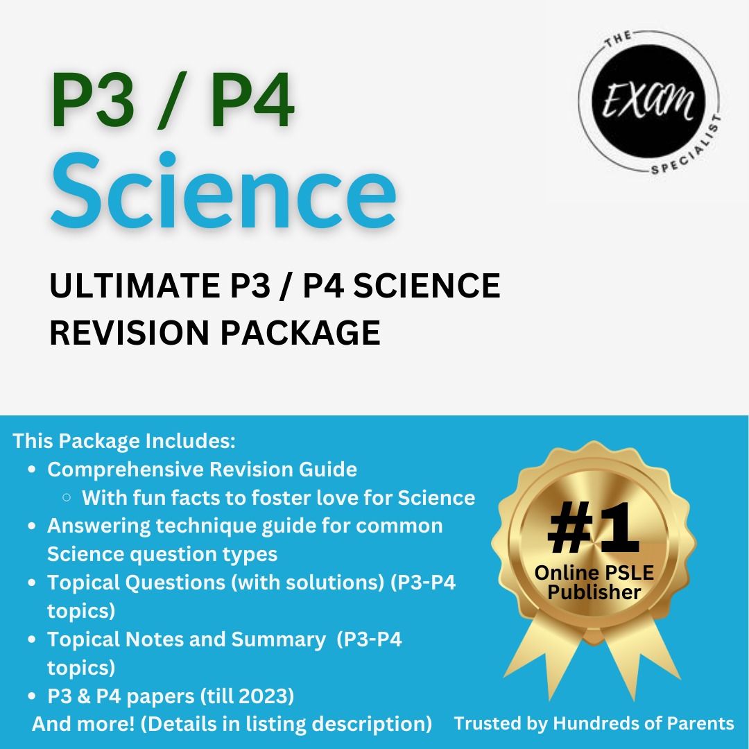 P3 P4 Science 2024 Revision Package (P3 Science | P4 Science | Sci ...