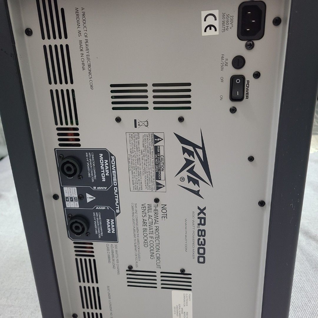 Peavey XR8300 300W Powered Mixer, Audio, Other Audio Equipment on Carousell