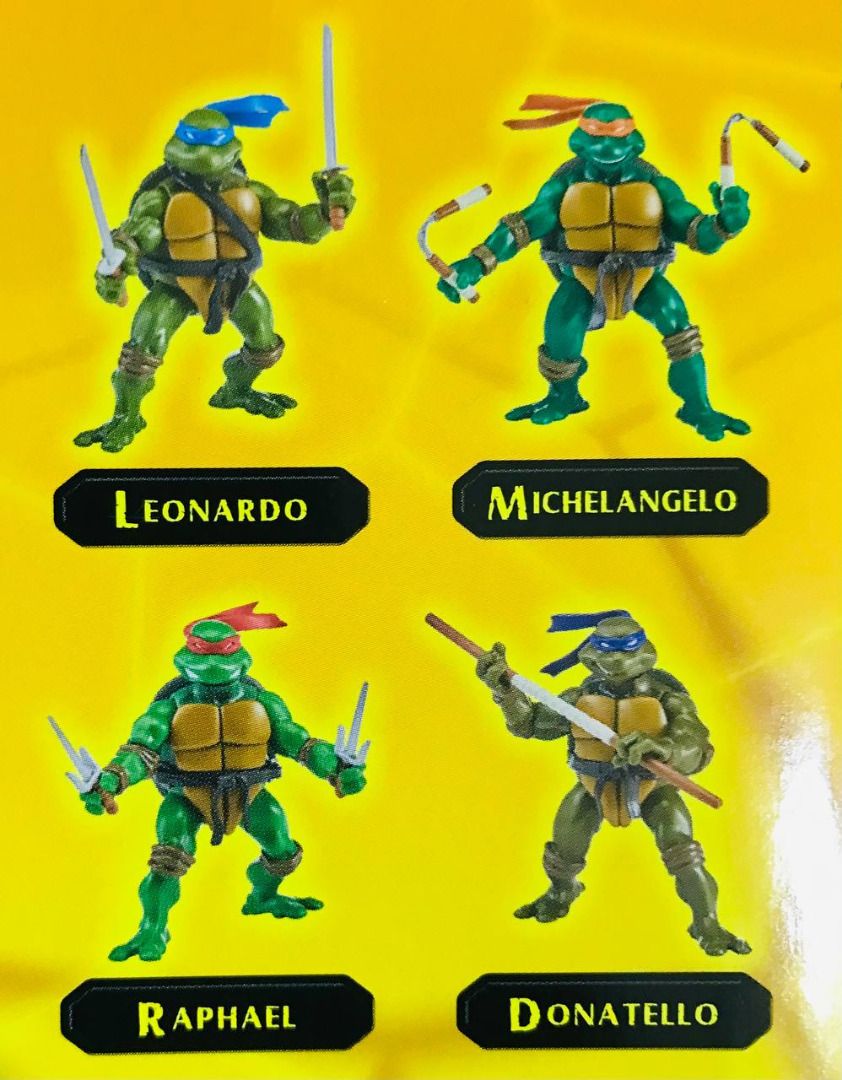 PLAYMATES CLASSIC TMNT TEENAGE MUTANT NINJA TURTLES - SET OF 4, Hobbies ...