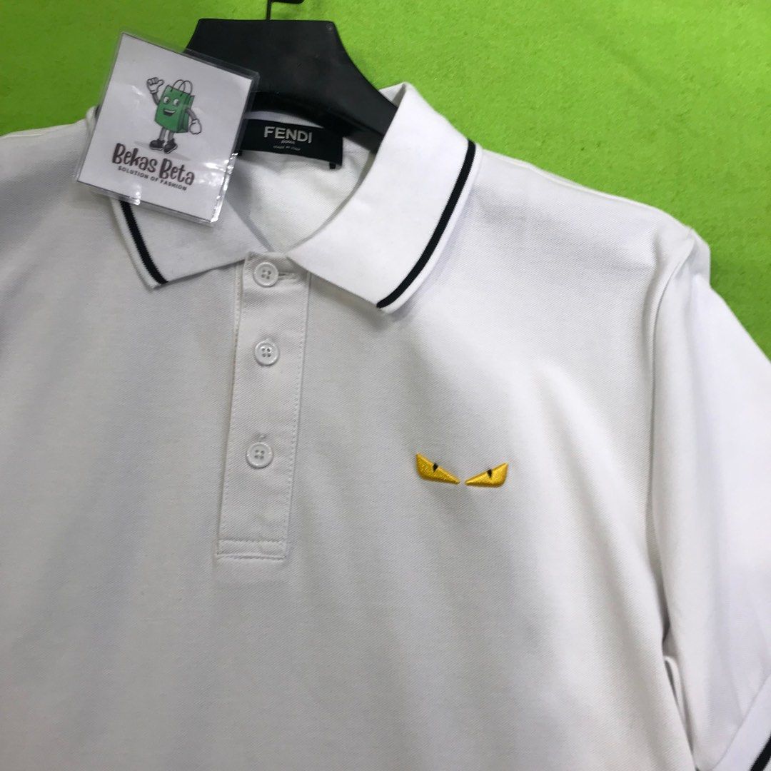 Poloshirt Fendi eye logo, Fesyen Pria, Pakaian , Atasan di Carousell