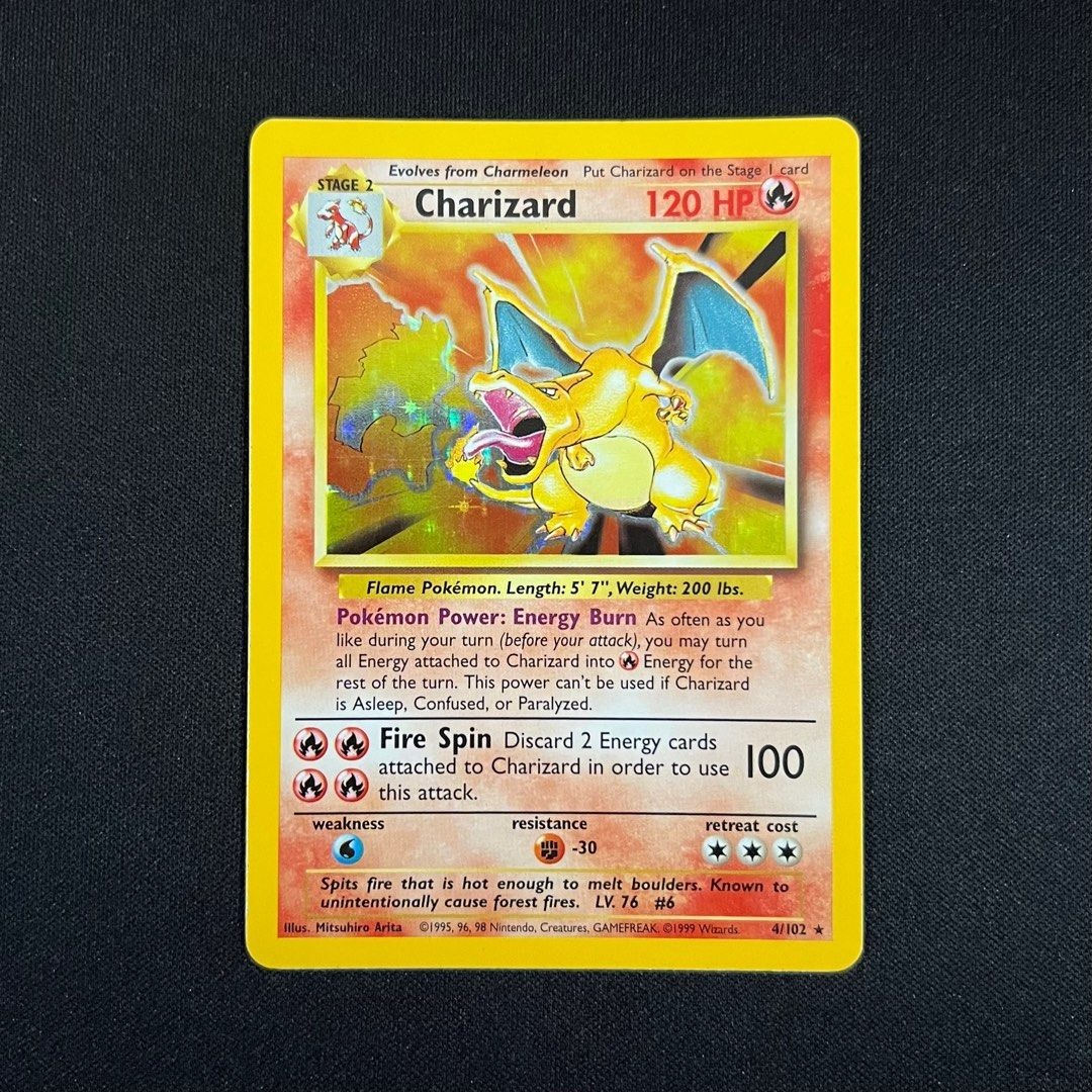 Potential Psa 8 Charizard Base Set 4/102 HOLO Near Mint+, Hobbies ...