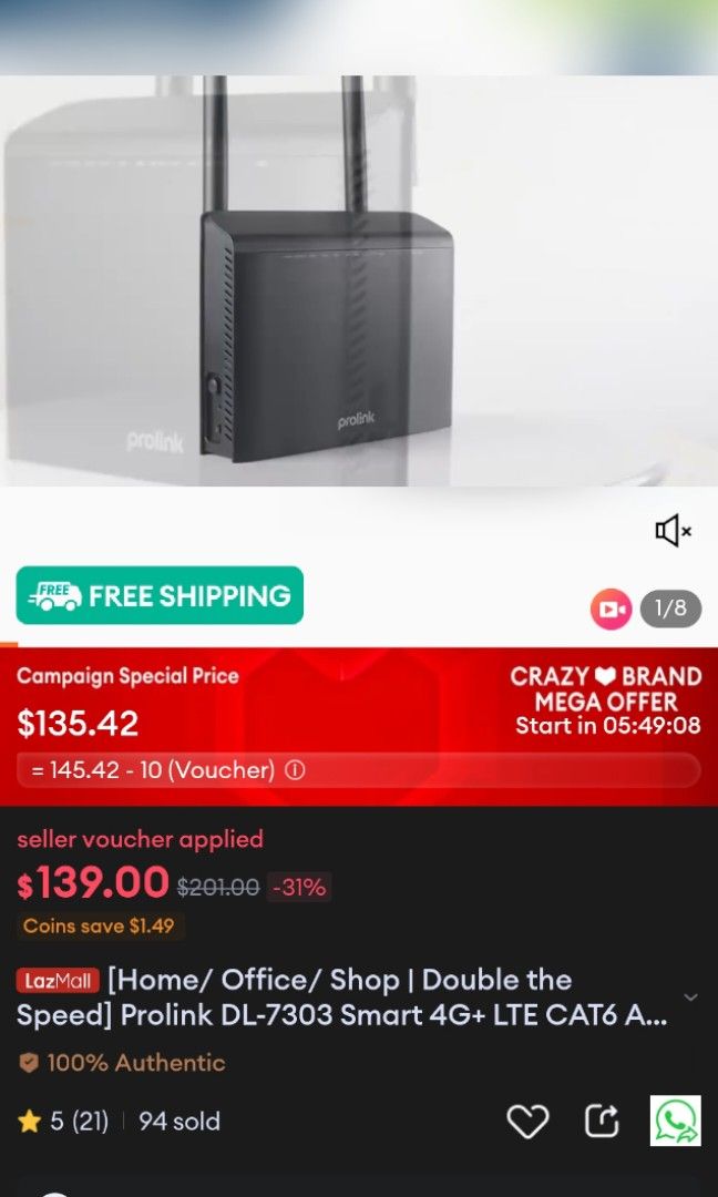 Prolink Dl 7303 4g Lte Wireless Router Computers And Tech Parts And Accessories Networking On